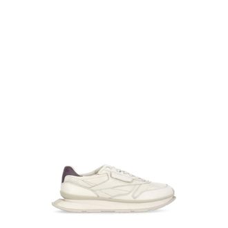 Reebok Homme, Chaussures, Beige, Taille: 39 EU Baskets en Cuir Ivoire Bout Rond