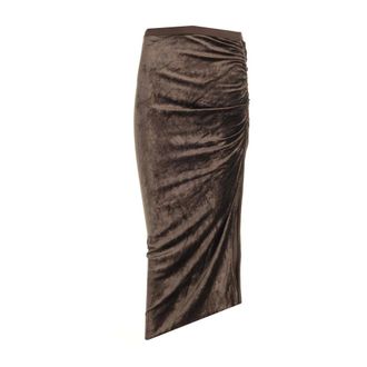Rick Owens Femme, Jupes, Brun, Taille: 40 FR Svita Midi Skirt