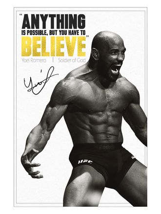 Generic Yoel Romero Soldier of God | Believe | Fotodruck Poster | vorsigniert | Pro Glanzpapier | Gr&ouml;&szlig;e: A4 (21 x 29,7 cm)