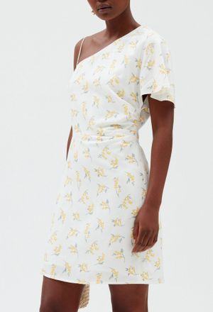 Claudie Pierlot Asymmetrisches Midikleid, Mimose