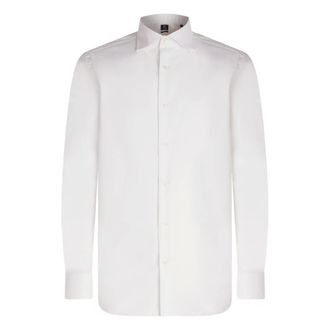 Boggi Milano Homme, Chemises, Blanc, Taille: 5XL Chemise en coton pinpoint Regular Fit