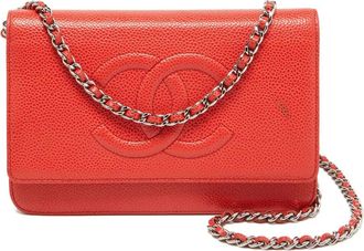 Chanel sac port&eacute; &eacute;paule Wallet on Chain - Orange