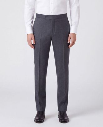 Brioni Pantalon de tailleur coupe slim en gabardine &agrave; fermeture dissimul&eacute;e