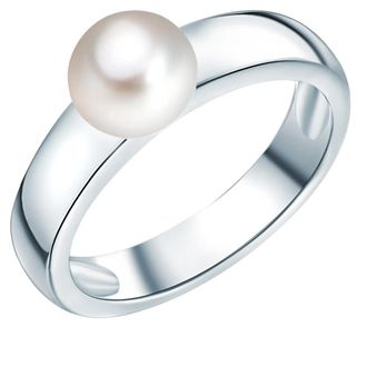 Valero Pearls Ring - Sterling Silber Perlen-Ring S&uuml;&szlig;wasser-Zuchtperle - Gr. 50 - in Silber - f&uuml;r Damen