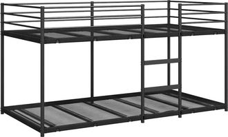vidaXL Lit superposé sans matelas noir 80x200 cm acier Vidaxl