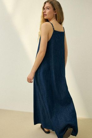Next Jeanskleid N. Premium Denim-Tr&auml;gerkleid in Maxil&auml;nge (1-tlg)