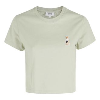 Maison Kitsun&eacute; Femme, Tops, Vert, Taille: 40 FR Dressed Fox Baby Tee-Shirt