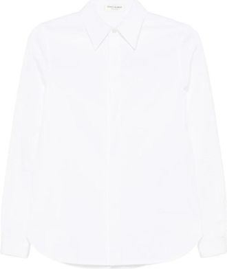 Saint Laurent Hemdbluse mit flachem Kragen - - Blouses & Shirts - Damen - Wei&szlig; - M