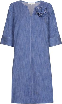 Marie M&eacute;ro Femme, Robes, Bleu, Taille: 40 FR Robe en denim droite et ample
