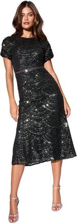 Lipsy Midikleid Lipsy Premium Pailletten-Midikleid, Petite (1-tlg)