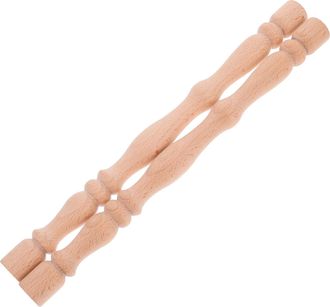 Hemobllo UTHCLO 2 St&uuml;ck Kleine Holzs&auml;ulen Roman S&auml;ulen Stil Glatt Polierte Dekorative Holzspindeln Klassische M&ouml;belakzente f&uuml;r Heimdekoration f&uuml;r Br&uuml;ckenpfeile