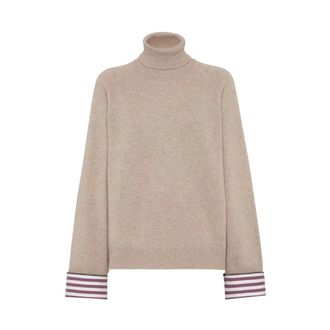 Brunello Cucinelli Damen, Strickwaren, Beige, XSGr&ouml;&szlig;e