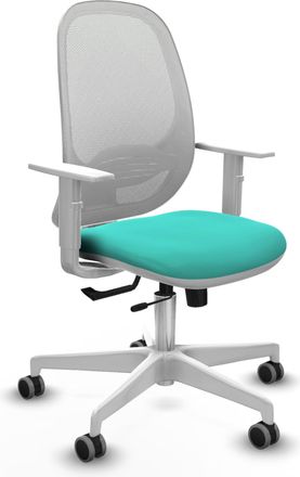 Piqueras y Crespo Schreibtischstuhl mit zylindrischen Armen, h&ouml;henverstellbare Lendenwirbelst&uuml;tze, ausgestattet mit Syncro/Traslack und Schneidschaum, mit Rollen 65 mm,