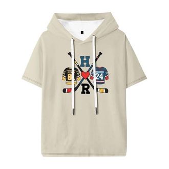 Generic HeatRivalry Hollander Rozanov T-shirts &agrave; capuche unisexe &agrave; manches courtes V&ecirc;tements d&eacute;contract&eacute;s, beige, 4XL