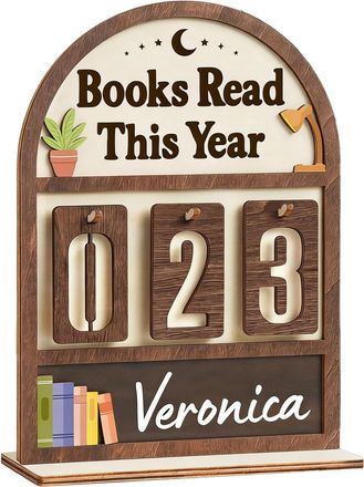 Generic Buch-Tracker-Schild - Holz-B&uuml;cherregal, Tischdekoration, B&uuml;cher-Lese-Tracker F&uuml;r Bibliothek, Ecke, Arbeitsecke, Zuhause, Arbeitsplatz, Wohnzimmer