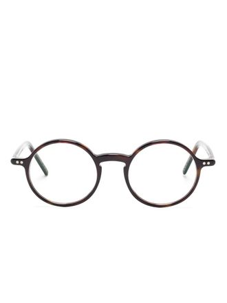 Lunor lunettes de vue à monture ronde - Marron