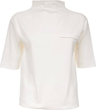 PESERICO Femme, Tops, Blanc, Taille: 36 FR Polo
