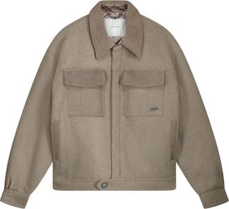 Filling Pieces Homme, Vestes, Beige, Taille: L Box Jacket Varsity