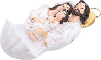 TOPBATHY Kunstharz Jesus Geburtsskulptur Für Weihnachtskrippe Religiöser Anhänger Für Katholische Wohndekoration Taufdeko Detailreiches Christliches Sammlerstü