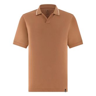 Boggi Milano Homme, Tops, Orange, Taille: 3XL Polo de sport en piqu&eacute; haute performance avec fil S-Caf&egrave;