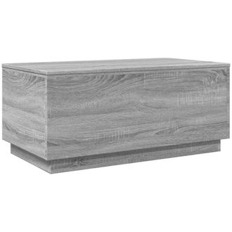 vidaXL Couchtisch mit LED-Leuchten Grau Sonoma 90x50x40 cm vidaXL