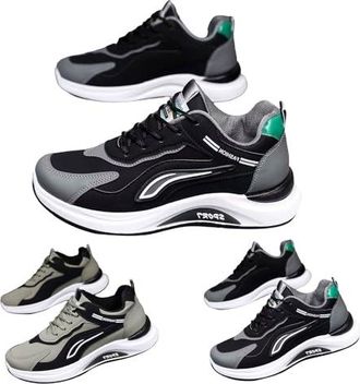 Generic Chaussures de marche &agrave; enfiler pour homme - Baskets orthop&eacute;diques d&eacute;contract&eacute;es, l&eacute;g&egrave;res et confortables - Chaussures de sport antid&eacute;rapantes pour la 