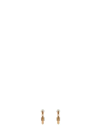 Fendi Womens Oval Hoop Earrings, Pink Resin
