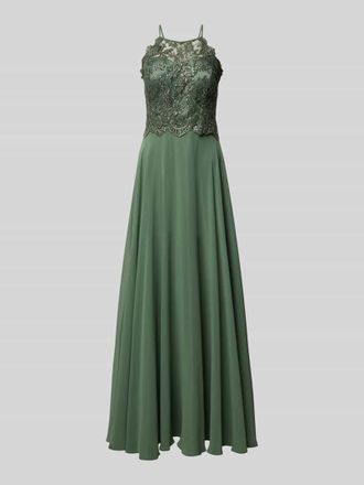 Vera Mont Abendkleid mit Spitzen- und Paillettenbesatz