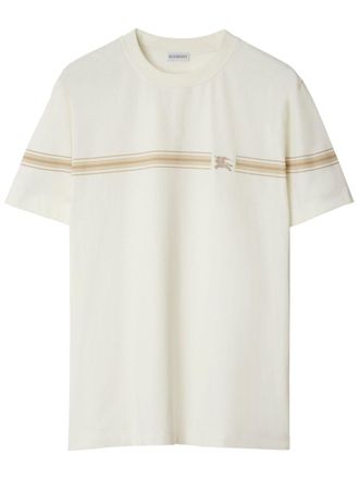 Burberry t-shirt en coton à rayures - Tons neutres