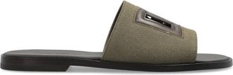 Dolce & Gabbana Homme, Chaussures, Brun, Taille: 42 EU Slides en cuir