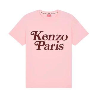 Kenzo Rosa Verdy T-Shirt mit Bordeaux Logo - - Tops - Damen - Rosa - XS