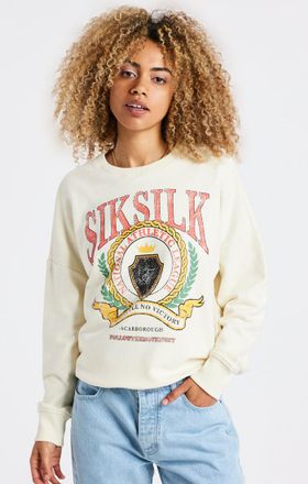 Siksilk Siksilk Varsity Oversize Sweatshirt - ECRU XS