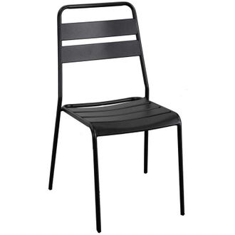 Vacchetti Chaise de jardin Anthracite 50x54 cm h 87 cm en M&eacute;tal mod. Rovigo