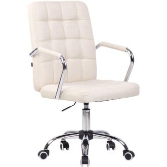 Clp Fauteuil de bureau Terni Cr&egrave;me Tissu