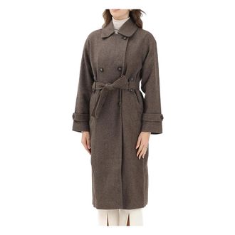Only Zweireihiger Mantel - - Coats - Damen - Braun - XL