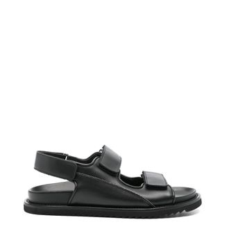 Doucal's Doppelriemen-Ledersandalen - - Shoes - Damen - Schwarzk - 37 1/2 EU
