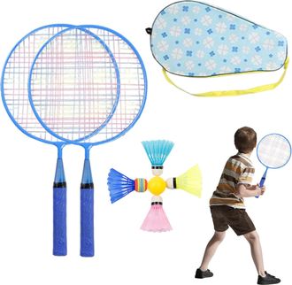Generico Set f&uuml;r Kinder, Ersatz-Lenkr&auml;der und Badmintonschl&auml;ger, Leichter Schl&auml;ger mit komfortablem Griff f&uuml;r Kindersport im Freien, f&uuml;r Kinder, M&auml;dchen, Famil