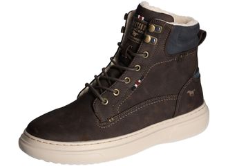 Mustang Jeans Herren Stiefelette Schn&uuml;rboot sportlich 4181-501, Gr&ouml;&szlig;e:45 EU, Farbe:Braun