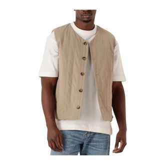 Selected Beiges Gilet f&uuml;r Stilvolle M&auml;nner - - Jackets - Herren - Beige - S