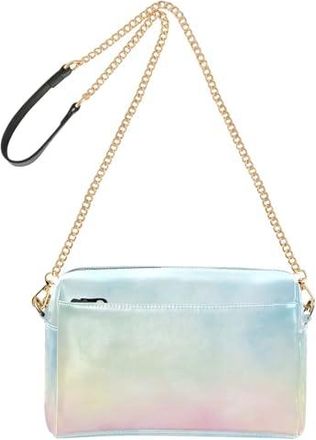 HMZXZ Sacs à bandoulière aquarelle pastel pour femme, sacs à main en cuir, petits sacs à main à bandoulière, texture à bandoulière