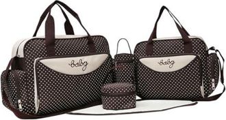 UPKOCH Sac à Maman Motif Sac Multifonction Capacité pour Femmes et Bandoulière Café