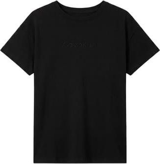 Calvin Klein T-shirt broderie marque en coton m&eacute;lang&eacute;