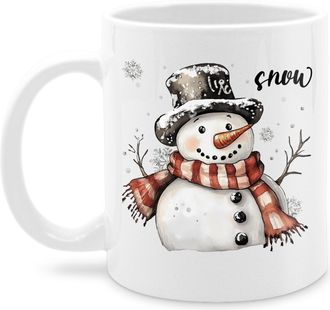 Shirtracer Tasse Tassen 325ml - Weihnachtstasse - Geschenk Weihnachten Schneemann Motiv Weihnachtsgeschenke Schneemann Geschenk Winter Geschenkidee Weihnachten I