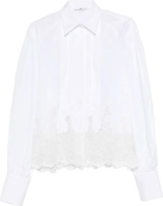 Ermanno Scervino chemise en dentelle - Blanc