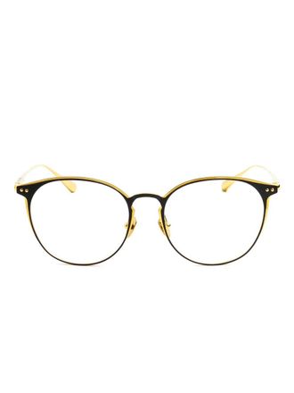 Linda Farrow lunettes de vue à monture ronde - Or