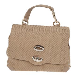 Zanellato Femme, Sacs, Brun, Taille: ONE Size Sac en cuir nubuck &agrave; effet &eacute;cailles