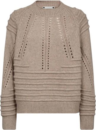 Co'Couture Femme, Pulls, Beige, Taille: 40 FR Maille &agrave; col rond