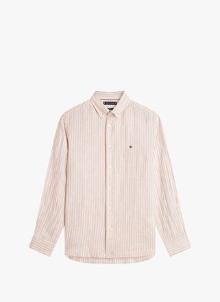 Tommy Hilfiger Chemise droite ray&eacute;e &agrave; logo en lin