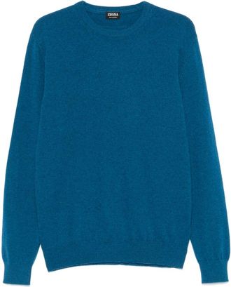 Ermenegildo Zegna Klassischer Kaschmirpullover - Blau