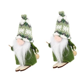 TOPBATHY 2St Gesichtslose Skipuppe Weihnachtszwergpuppe Weihnachtsbaum-H&auml;ngeornament Christmas Tree weihnachstbaum Santa Weihnachtsdekorationen Zwerg Dekoratio